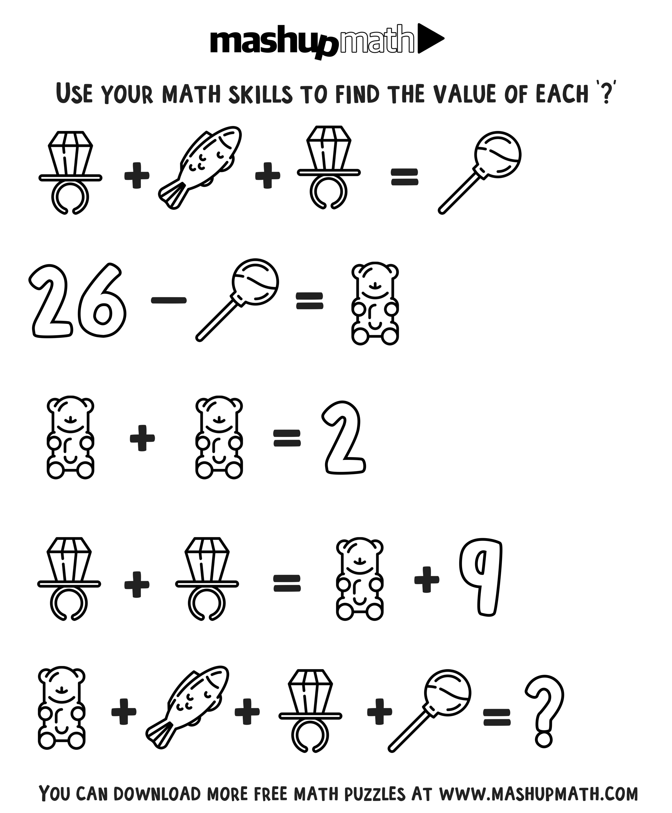 Puzzle Math Pdf Maths Worksheets Ks3 Ks4 Printable Pdf Worksheets