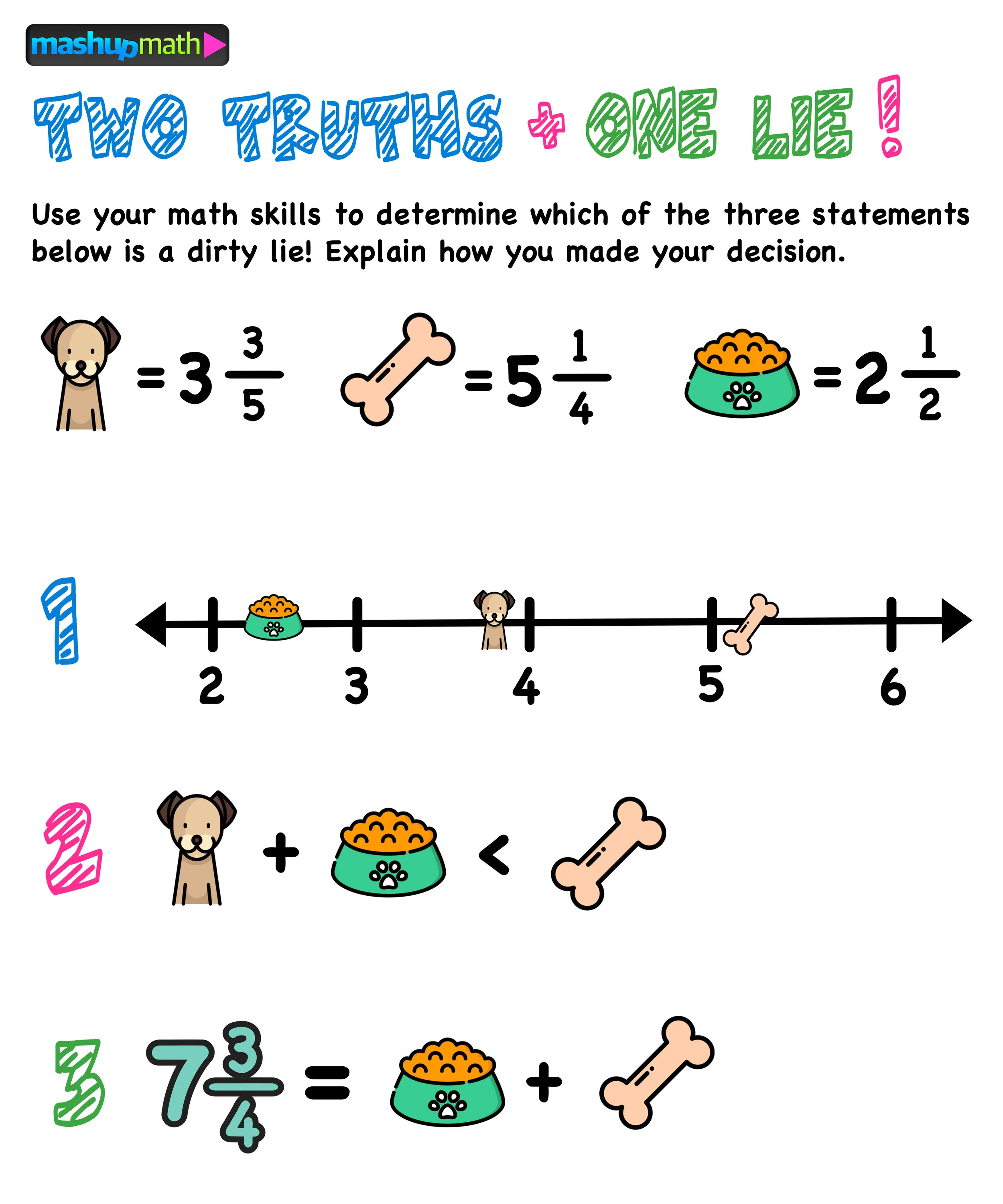 Two Truths and One Lie — Blog — Mashup Math