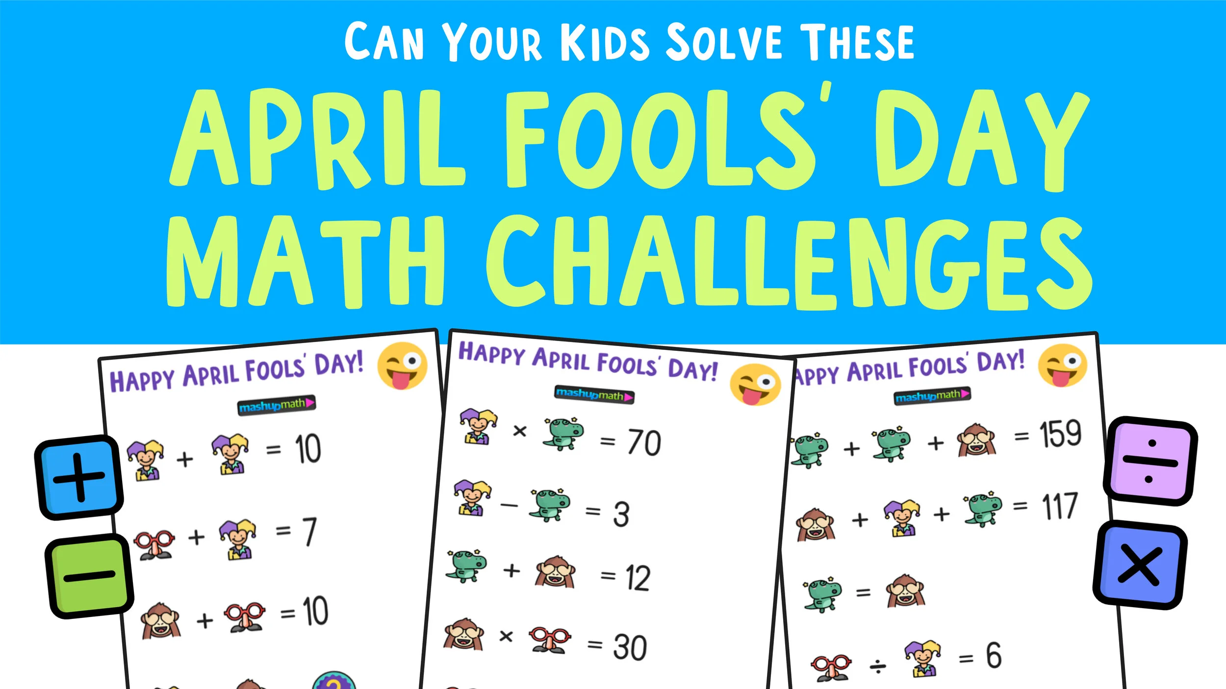 April Fools' Day Math Puzzle for Grades 1-6 — Mashup Math