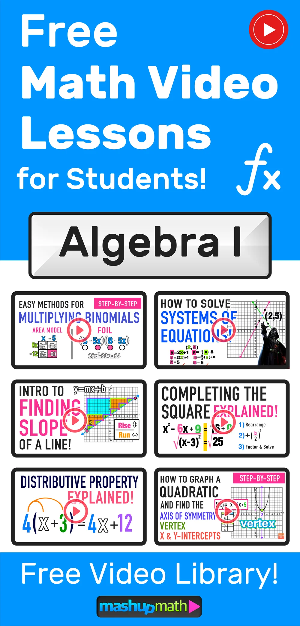 Algebra 1 Videos (2020) — Mashup Math