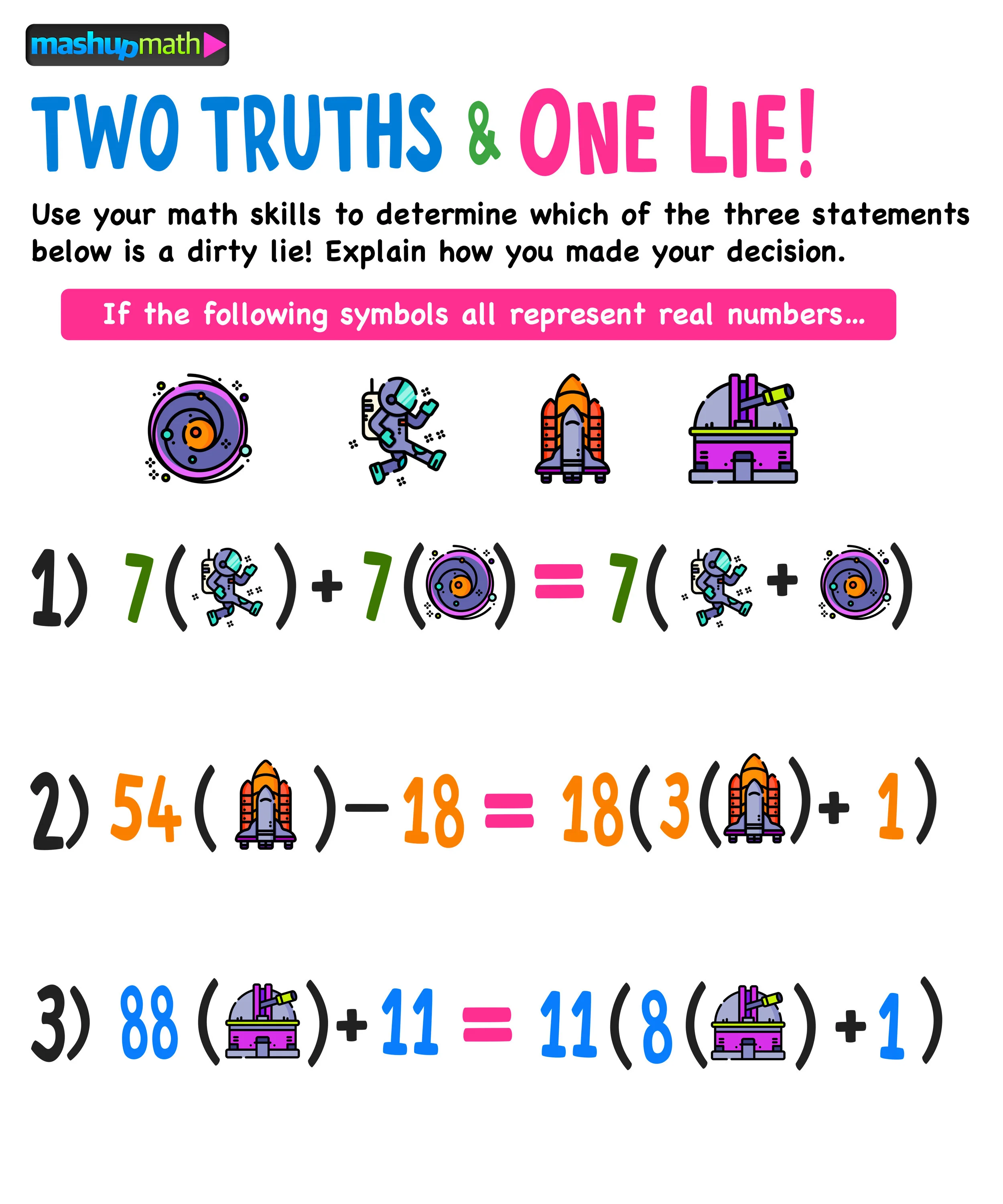 Two Truths and One Lie — Blog — Mashup Math