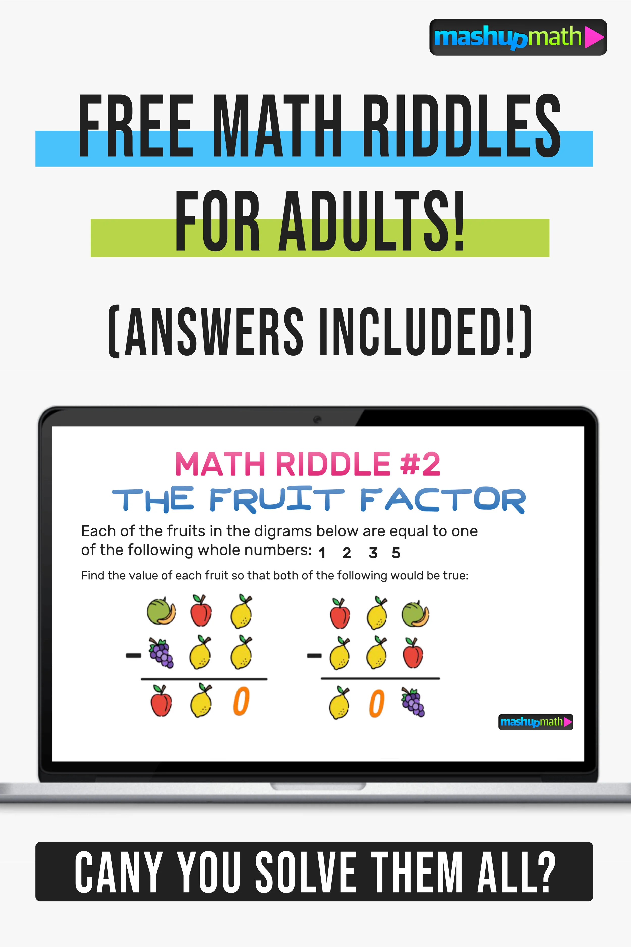 10 Free Math Riddles For Adults Mashup Math 10 Free Math Riddles For Adults Mashup Math