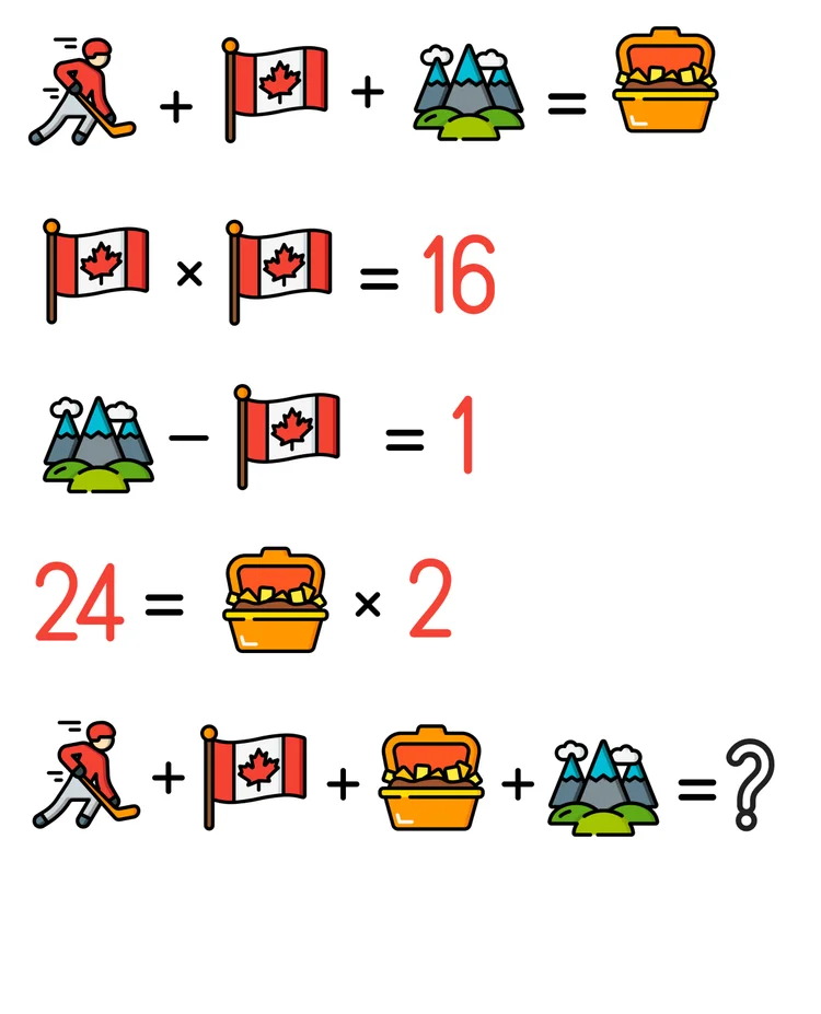 Free Canada Day Math Puzzles for Grades K-8 — Mashup Math
