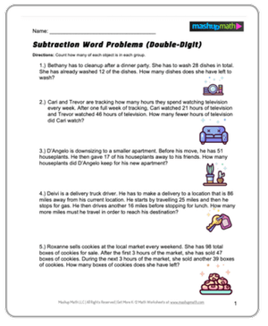 Free 3rd Grade Math Worksheets—Printable w/ Answers — Mashup Math