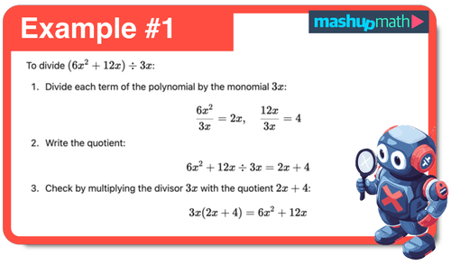 Dividing Polynomials Worksheets with Answers — Mashup Math