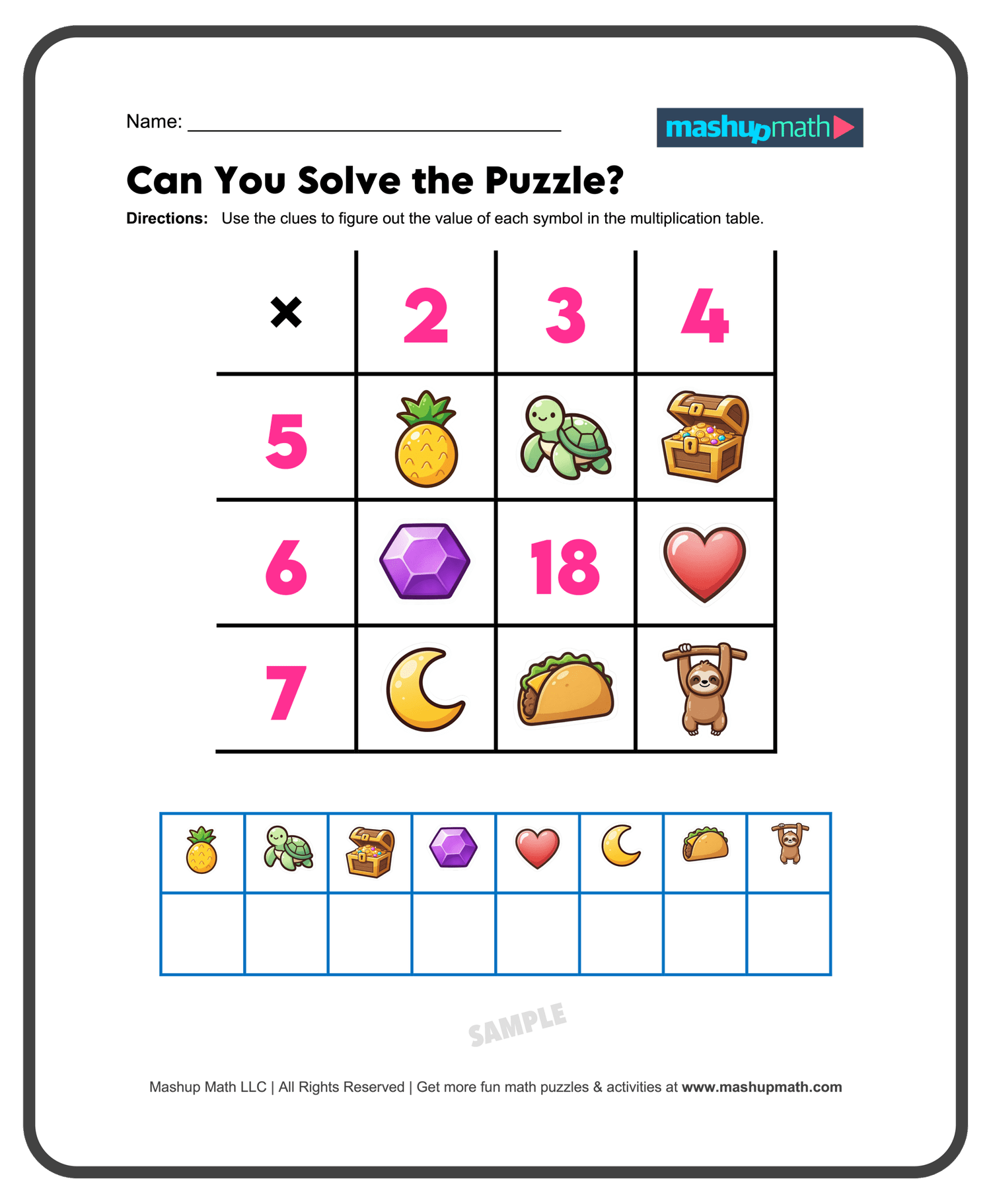 Multiplication Puzzles — Mashup Math