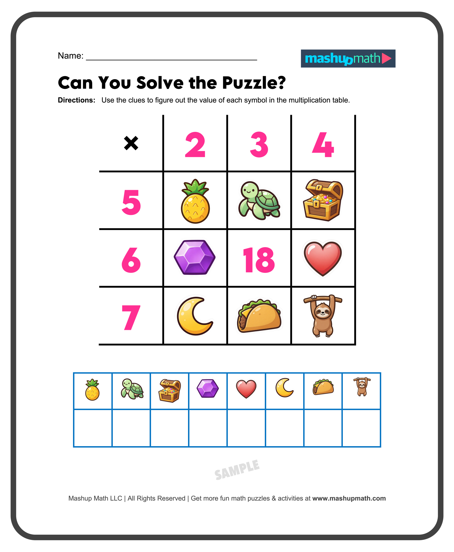 Multiplication Puzzles — Mashup Math