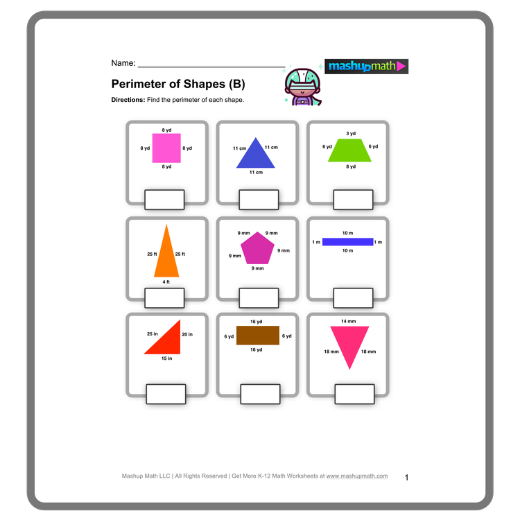 Free Area and Perimeter Worksheets (with Answers) — Mashup Math