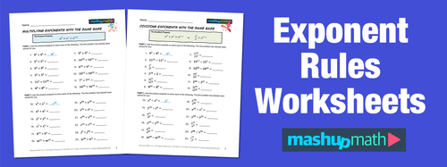Free Exponent Rules Worksheets—Printable with Answers — Mashup Math
