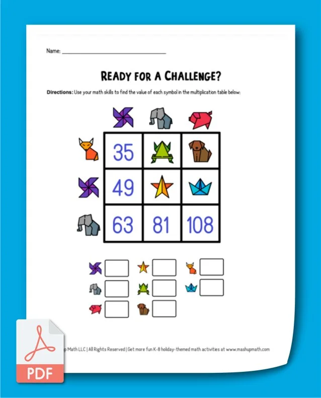 Free 4th Grade Math Puzzles (Printable) — Mashup Math