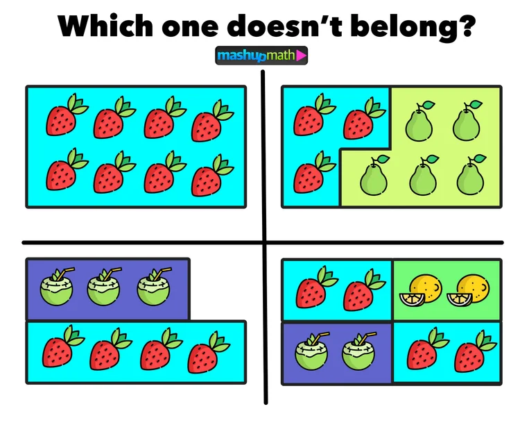 Which One Doesn't Belong? Free Math Activities for Grades 1-8 — Mashup Math