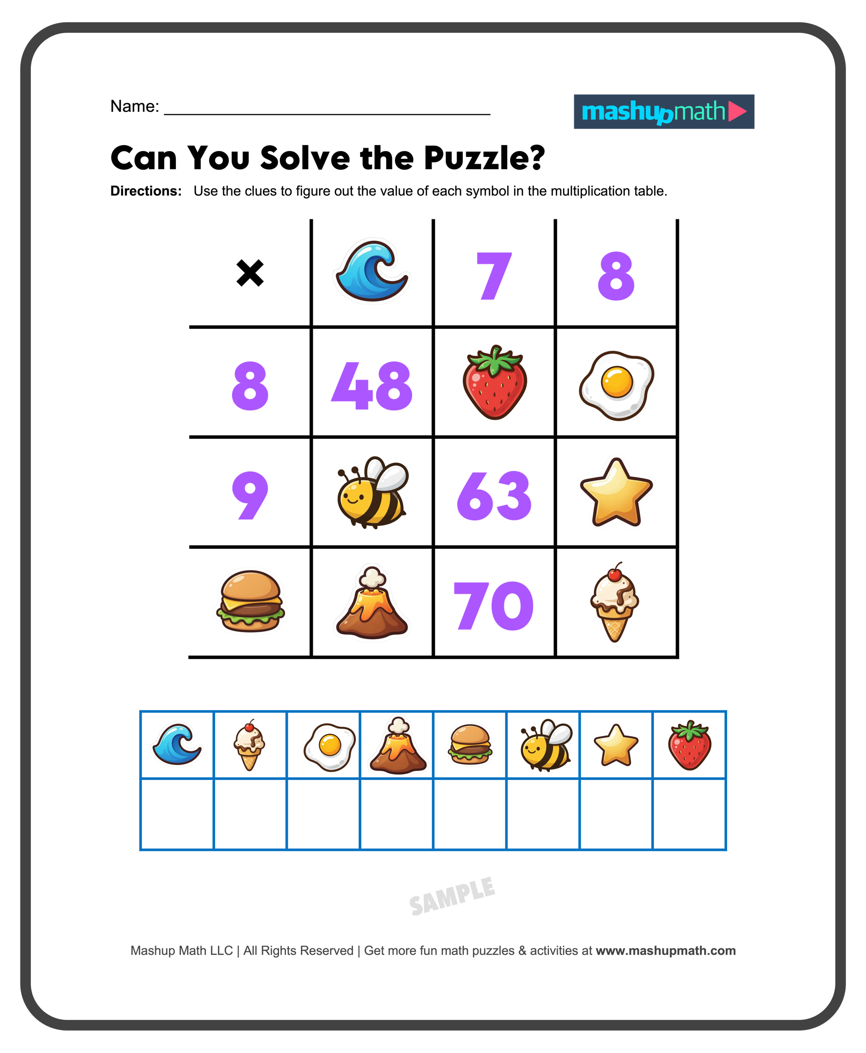 Multiplication Puzzles — Mashup Math