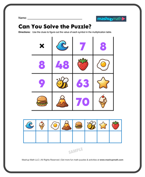 Multiplication Puzzles — Mashup Math