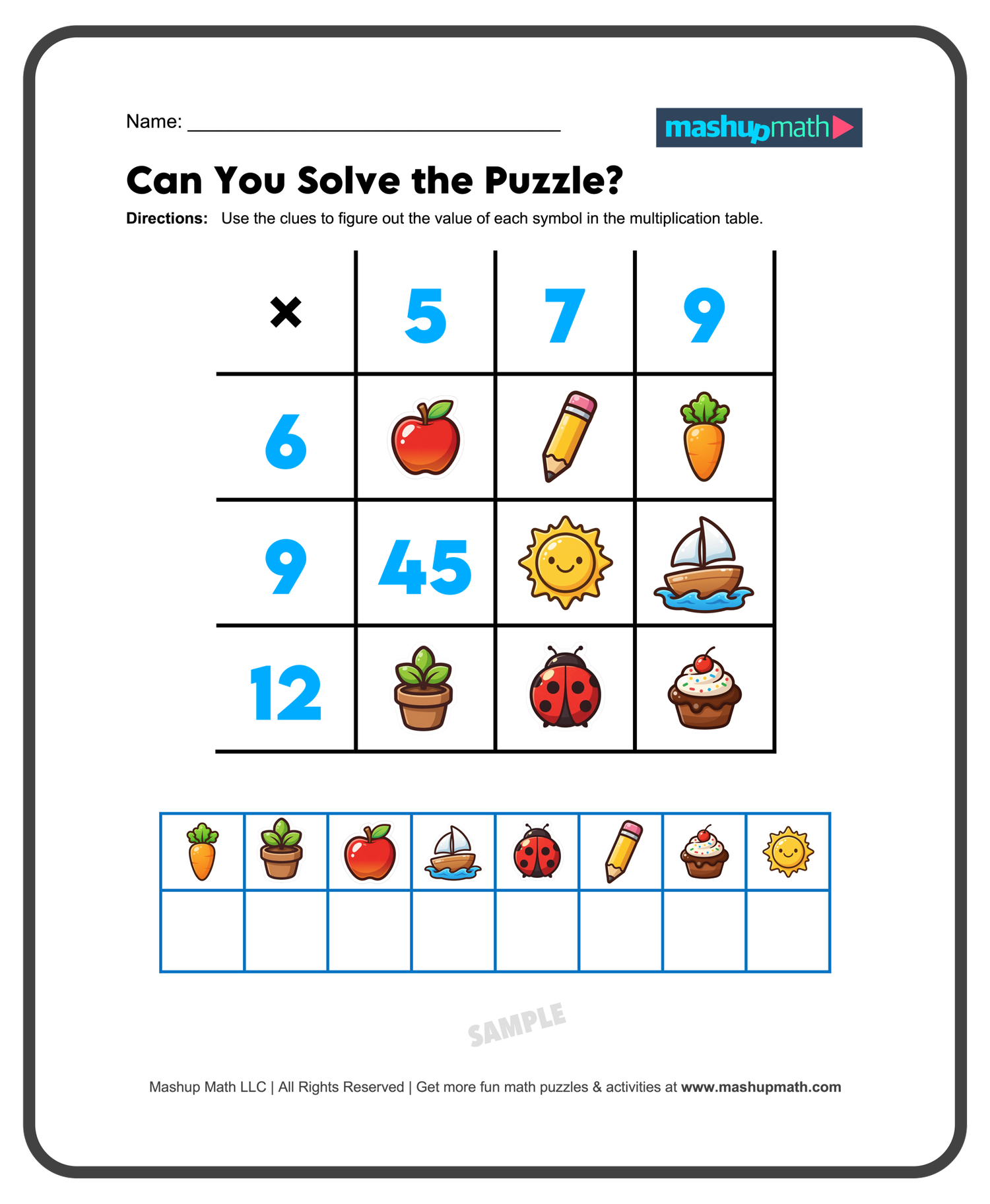 Multiplication Puzzles — Mashup Math