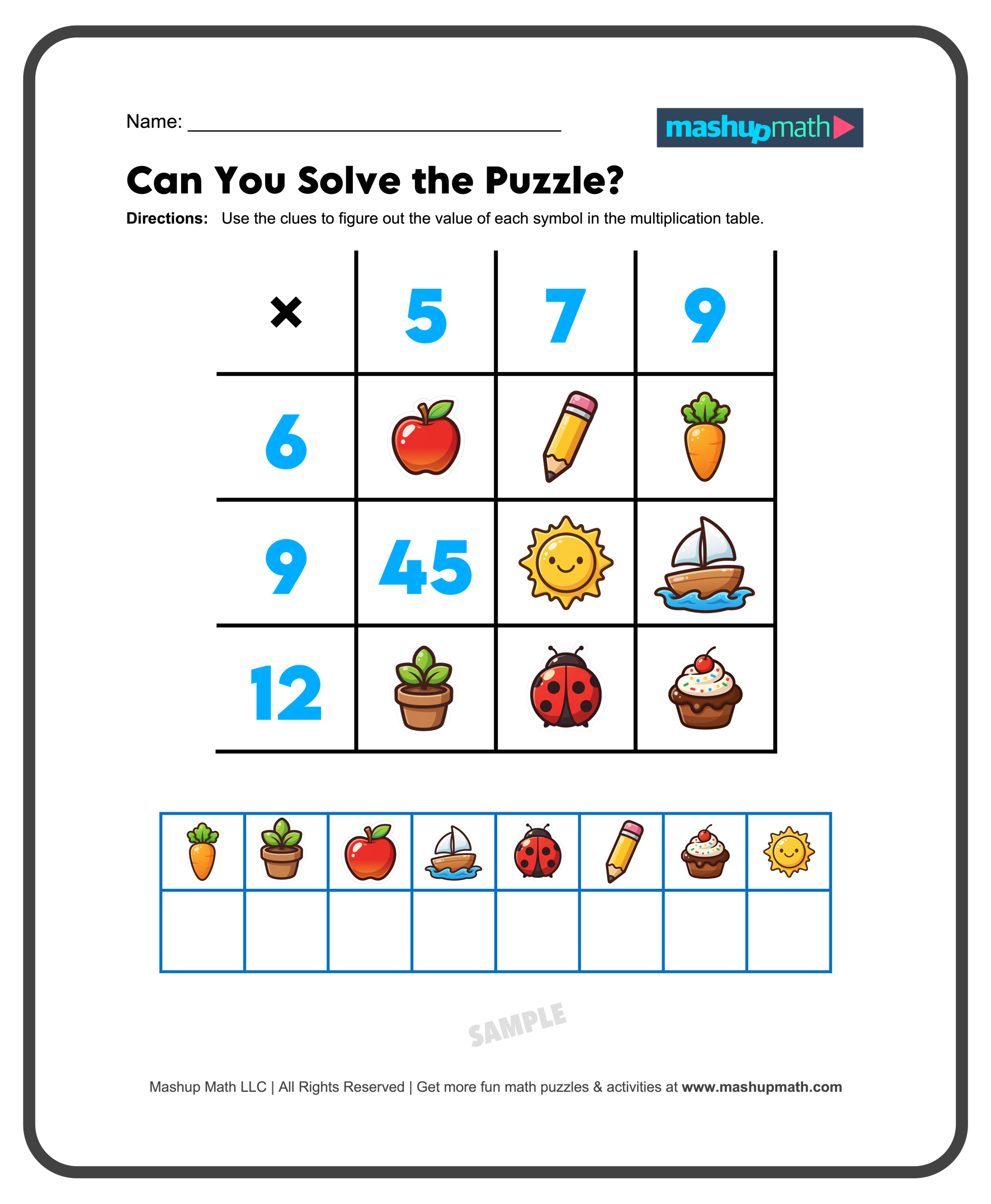 Multiplication Puzzles — Mashup Math