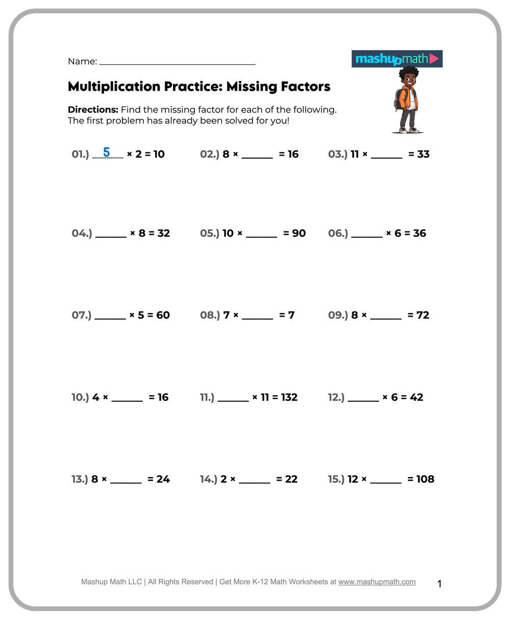 Free 5th Grade Math Worksheets—Printable w/ Answers — Mashup Math