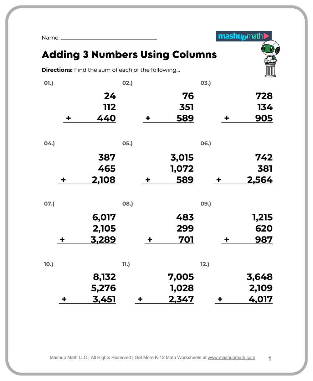 Free 5th Grade Math Worksheets—Printable w/ Answers — Mashup Math
