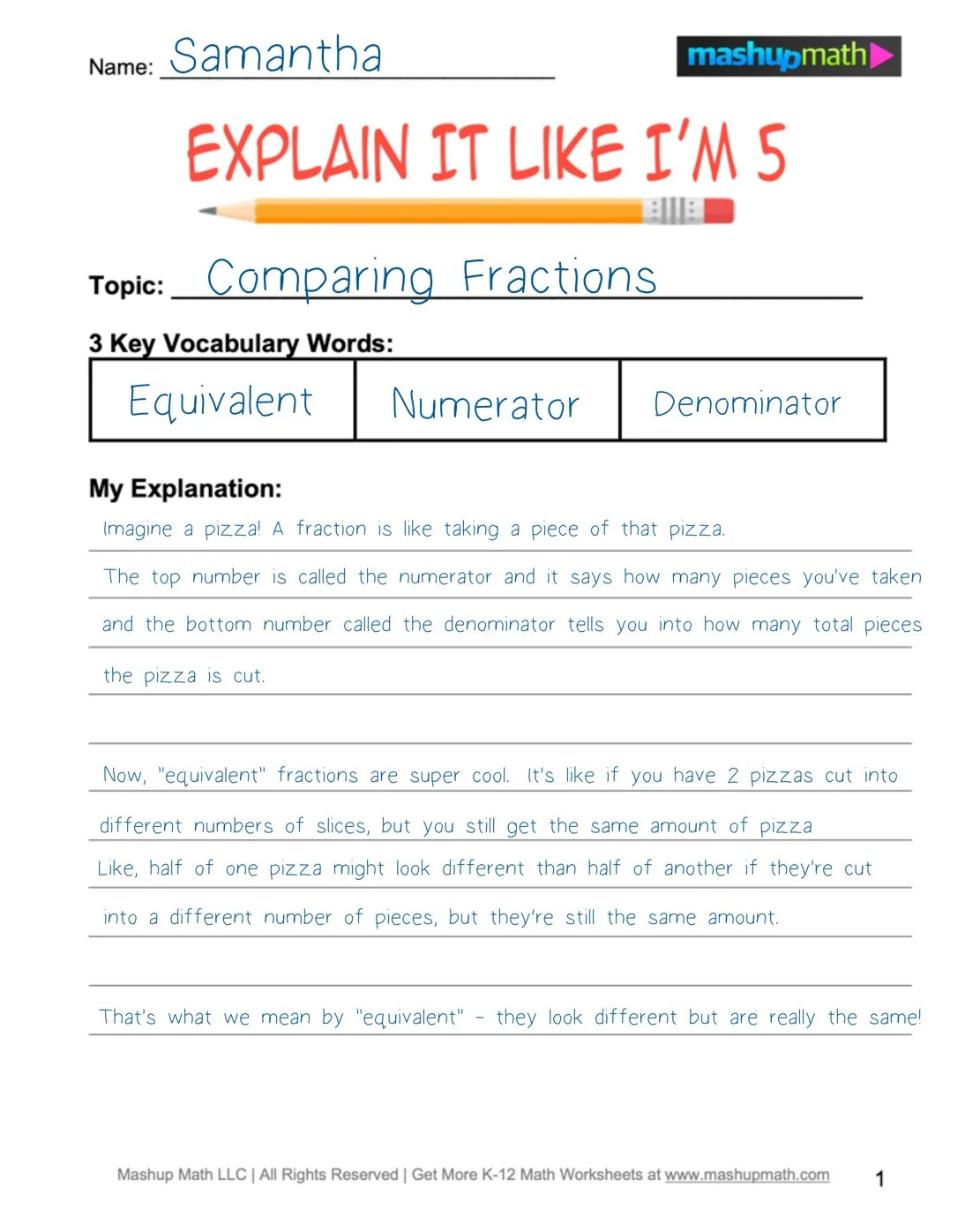 ELI5 Template (Edutopia) — Mashup Math