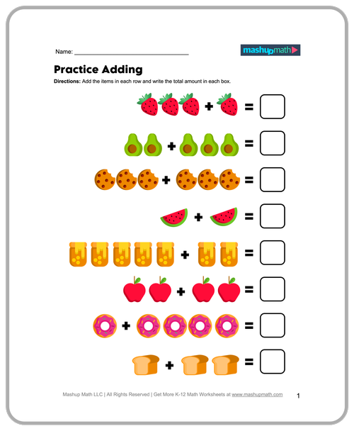 Free Preschool Math Worksheets—Printable — Mashup Math