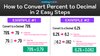 How to Convert Percent to Decimal in 2 Steps — Mashup Math