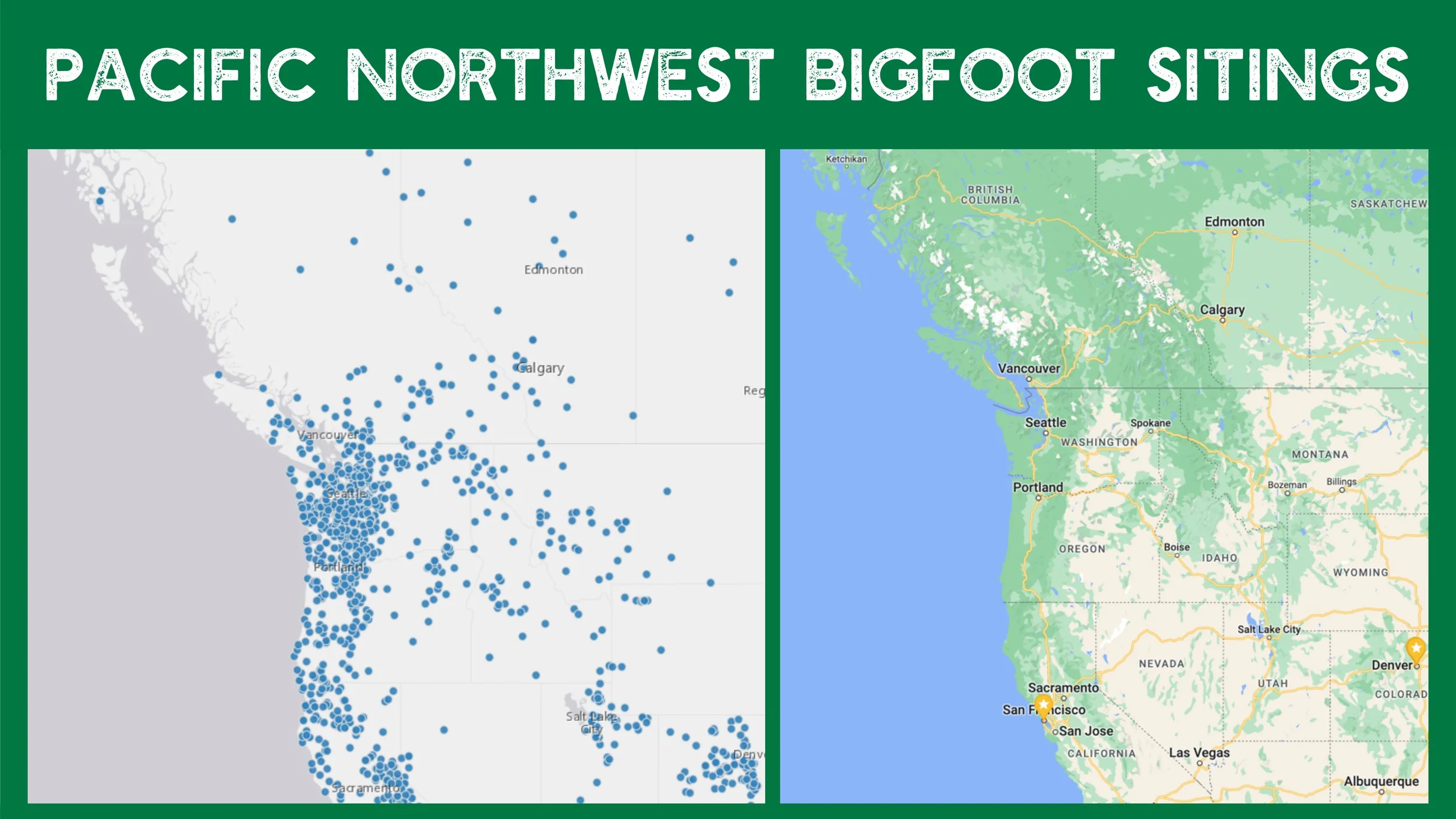 Bigfoot Sightings Map —Decoding Bigfoot's Trail Using Data — Mashup Math