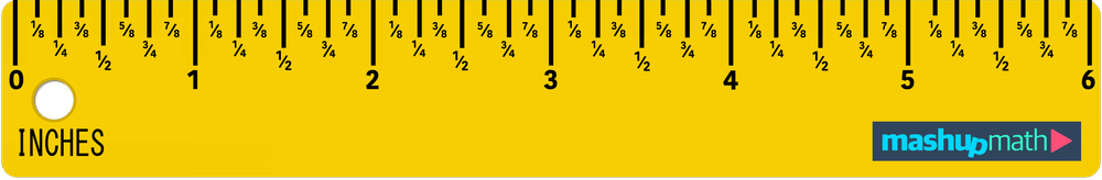 Free Printable Ruler with Fractions — Mashup Math