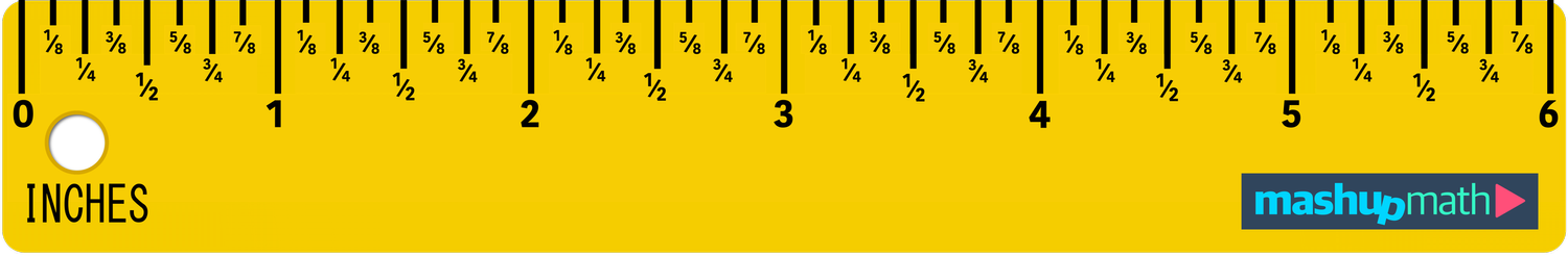Free Printable Ruler with Fractions — Mashup Math