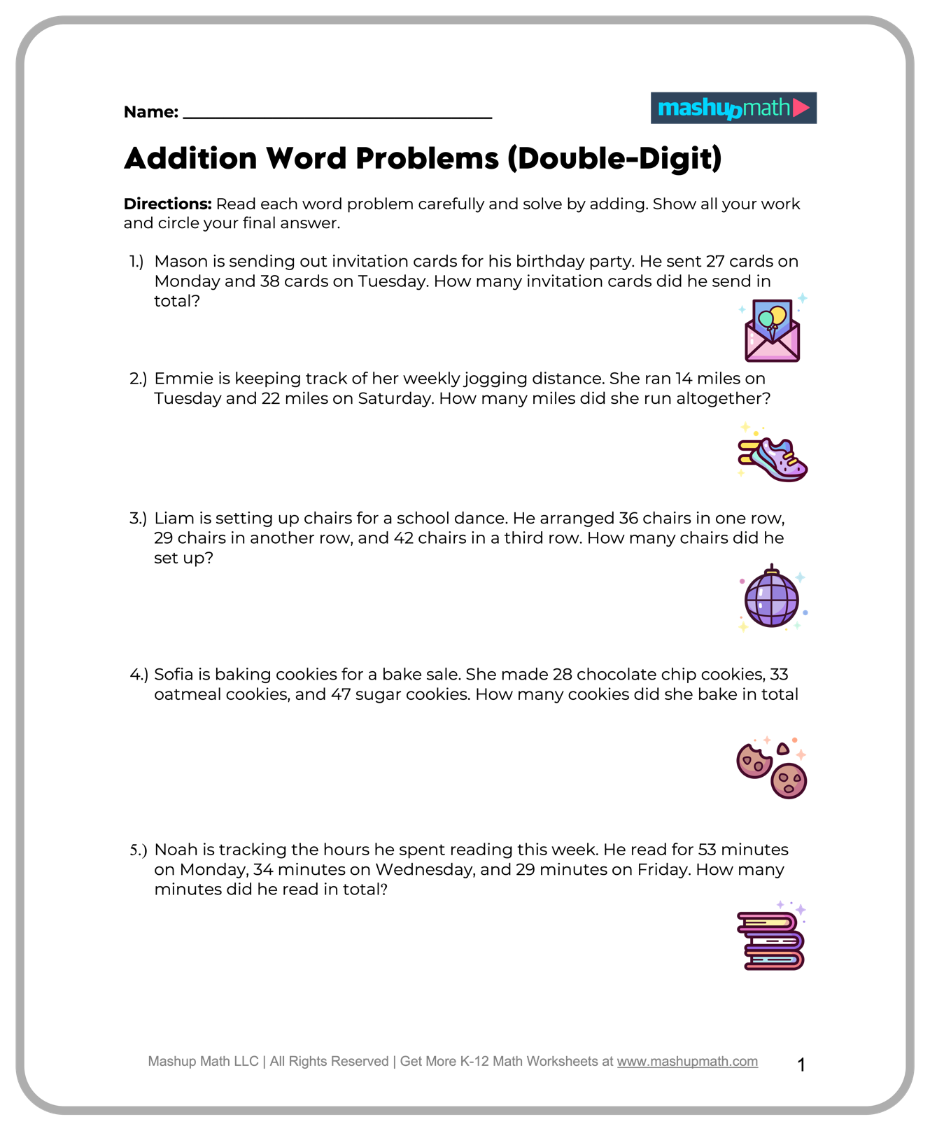 Free 3rd Grade Math Worksheets—Printable w/ Answers — Mashup Math