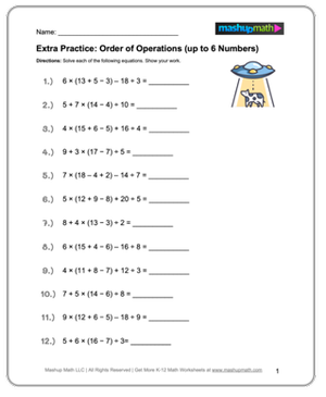 Free 5th Grade Math Worksheets—Printable w/ Answers — Mashup Math