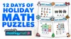 12 Days of Holiday Math Puzzles—Printable K-8 Worksheets — Mashup Math