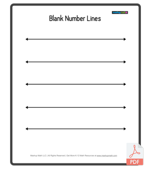 Free Blank Number Lines—All Grade Levels — Mashup Math