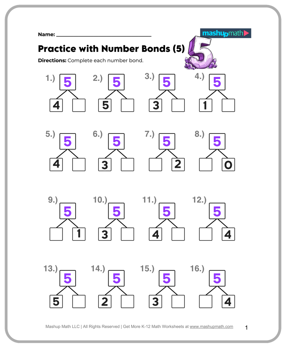 Free 2nd Grade Math Worksheets—Printable w/ Answers — Mashup Math