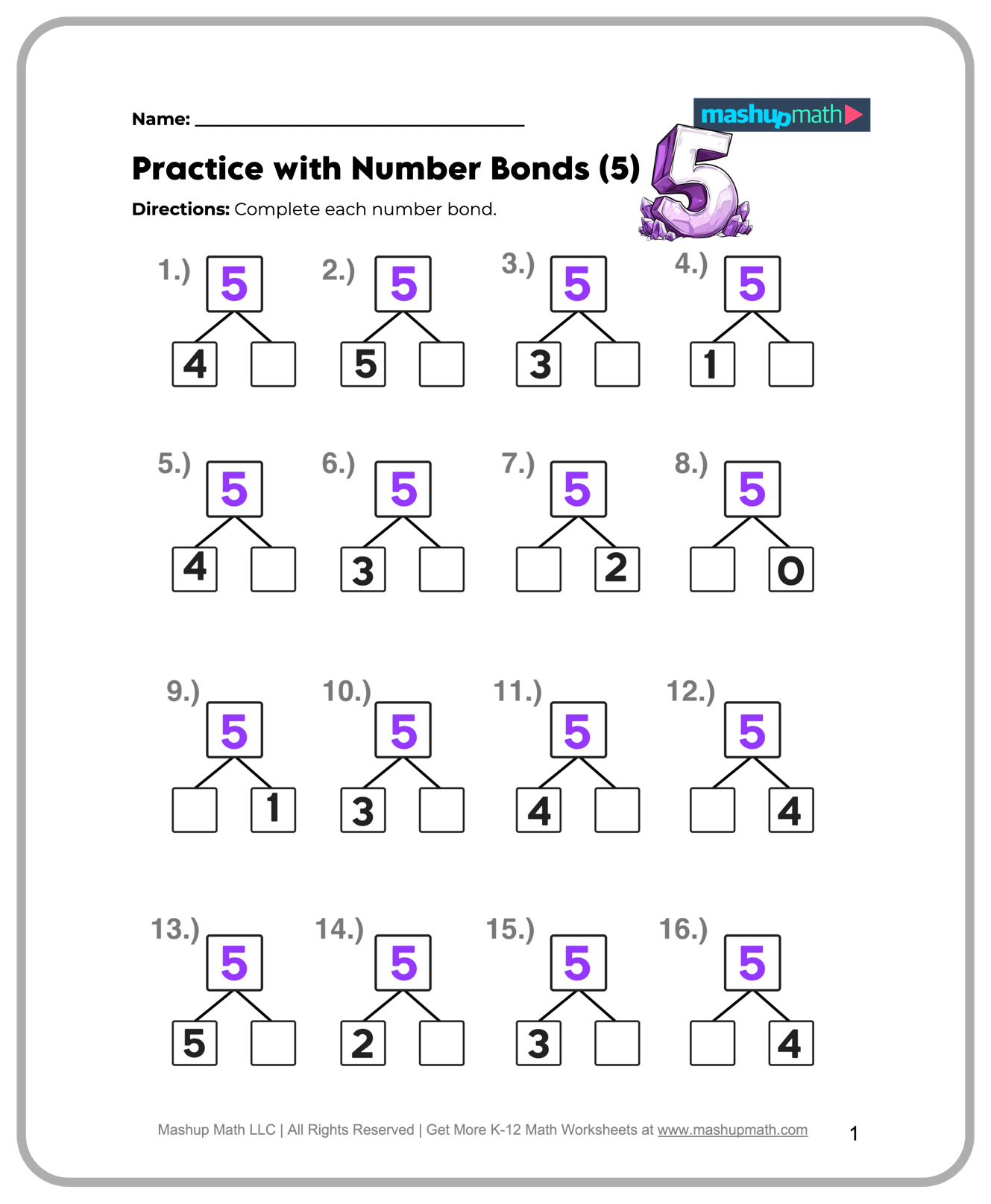 Free 2nd Grade Math Worksheets—Printable w/ Answers — Mashup Math