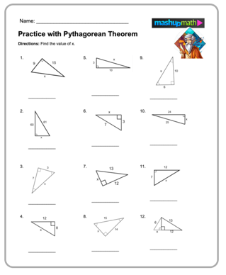 Free Geometry Worksheets—Printable w/ Answers — Mashup Math
