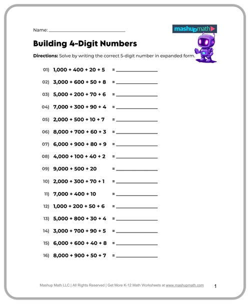 Free 5th Grade Math Worksheets—Printable w/ Answers — Mashup Math