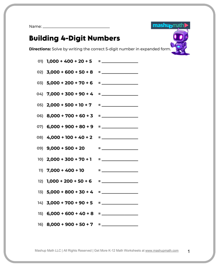 Free 5th Grade Math Worksheets—Printable w/ Answers — Mashup Math