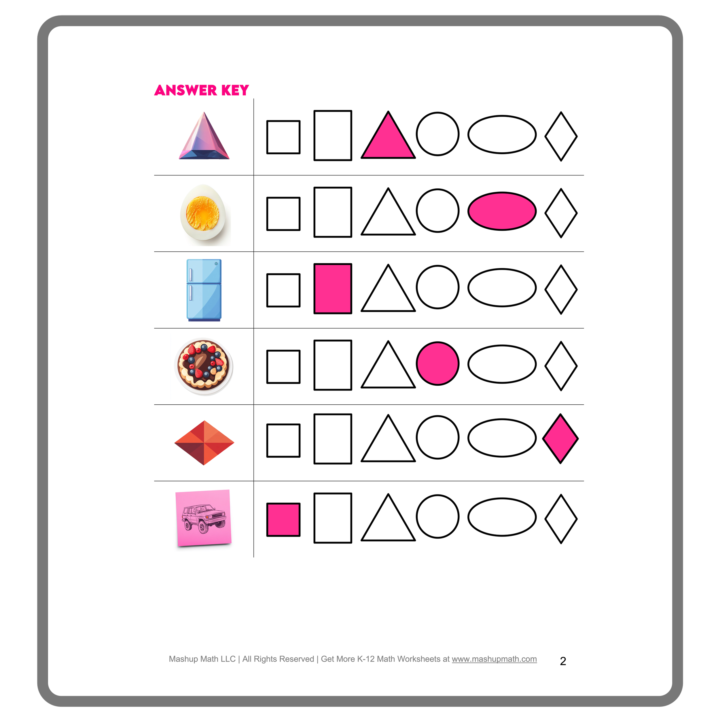 Free Shapes Worksheets—Printable — Mashup Math