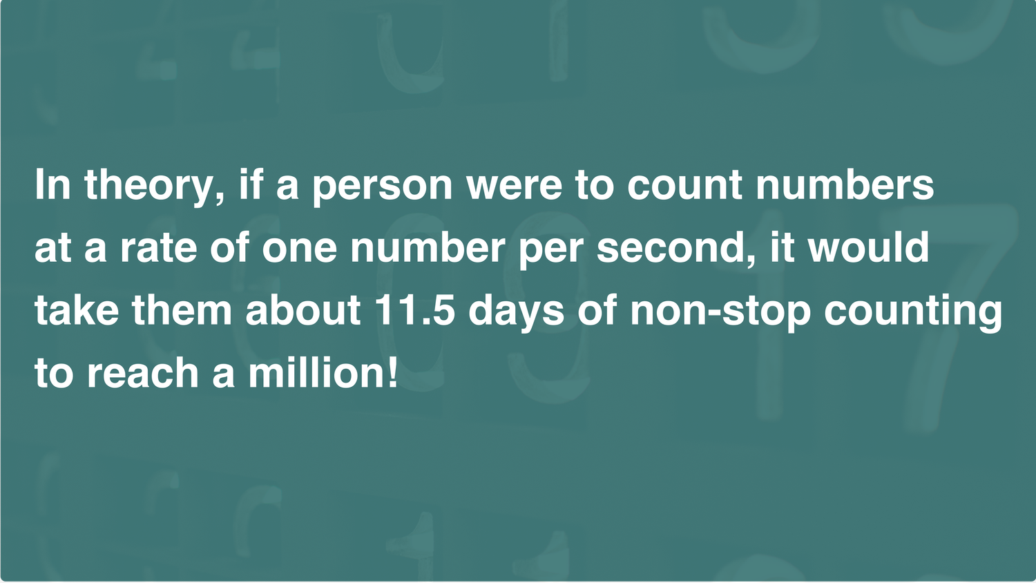How Long Does It Take to Count to a Million?—Explained — Mashup Math