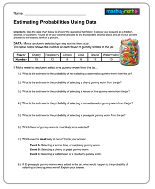 Free 8th Grade Math Worksheets—Printable w/ Answers — Mashup Math