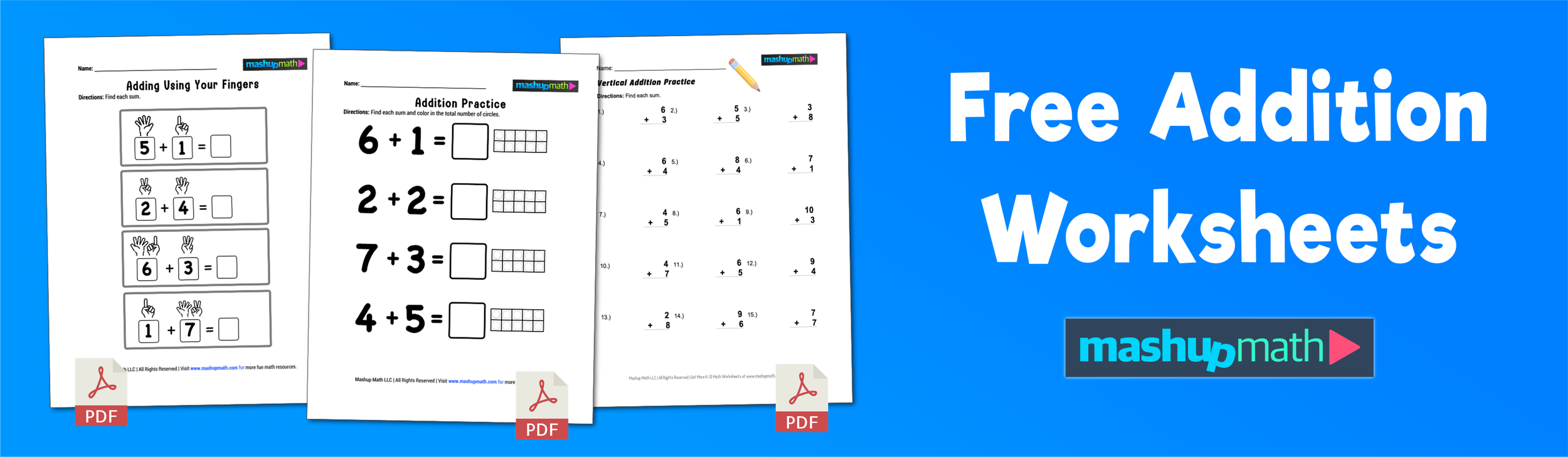 Free Addition Worksheets—Printable with Answers — Mashup Math