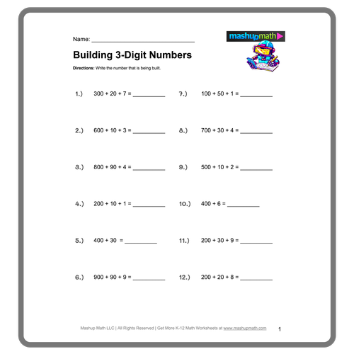 Free Place Value Worksheets—Printable with Answers — Mashup Math