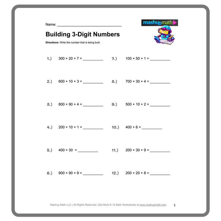 Free Place Value Worksheets—Printable with Answers — Mashup Math