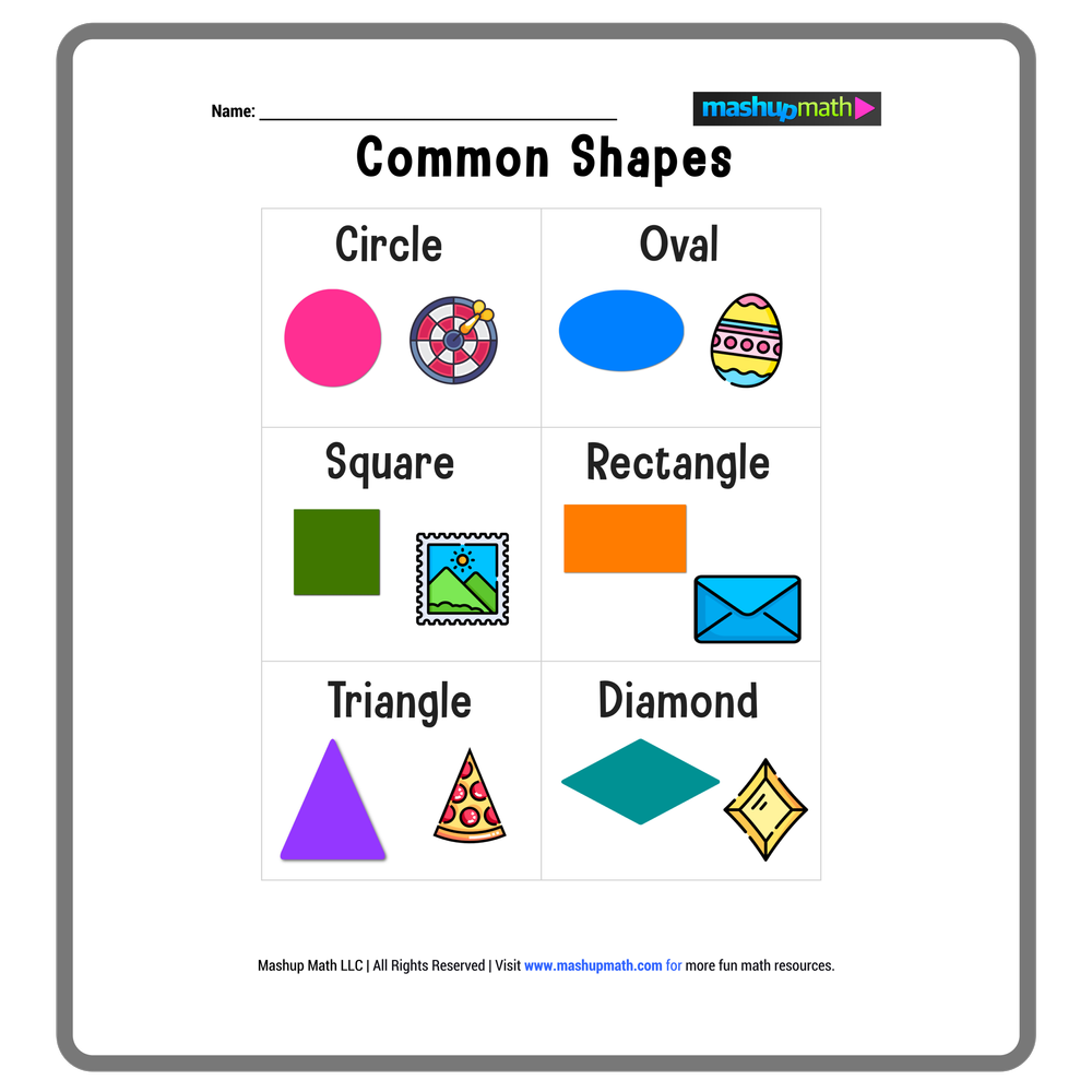 Free Shapes Worksheets—Printable — Mashup Math