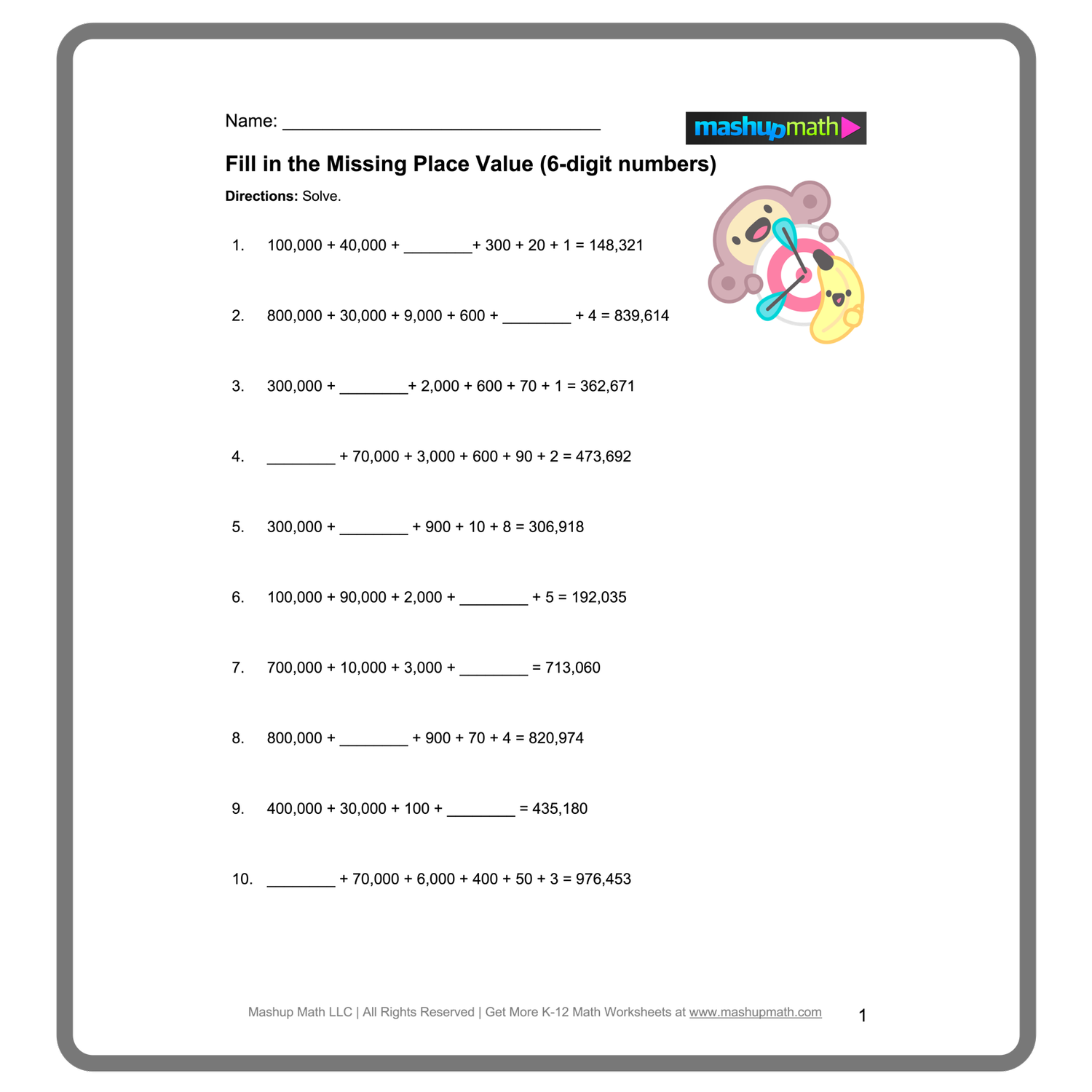 Free Place Value Worksheets—Printable with Answers — Mashup Math
