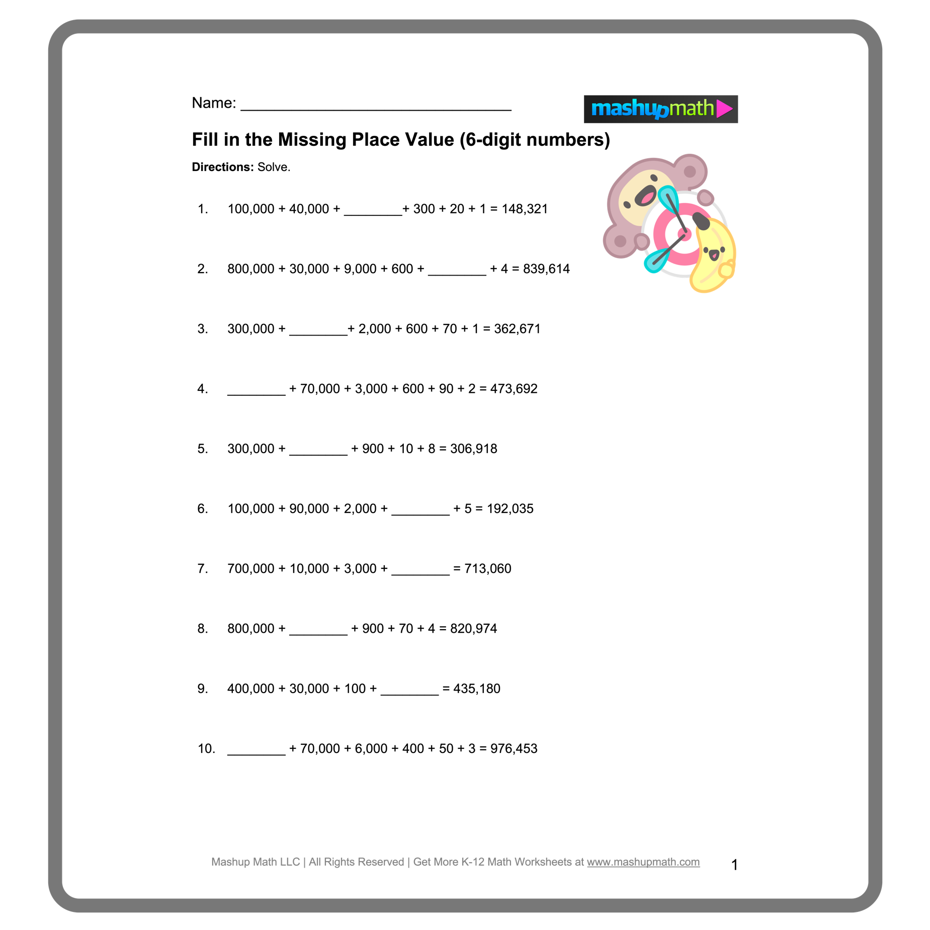 Free Place Value Worksheets—Printable with Answers — Mashup Math