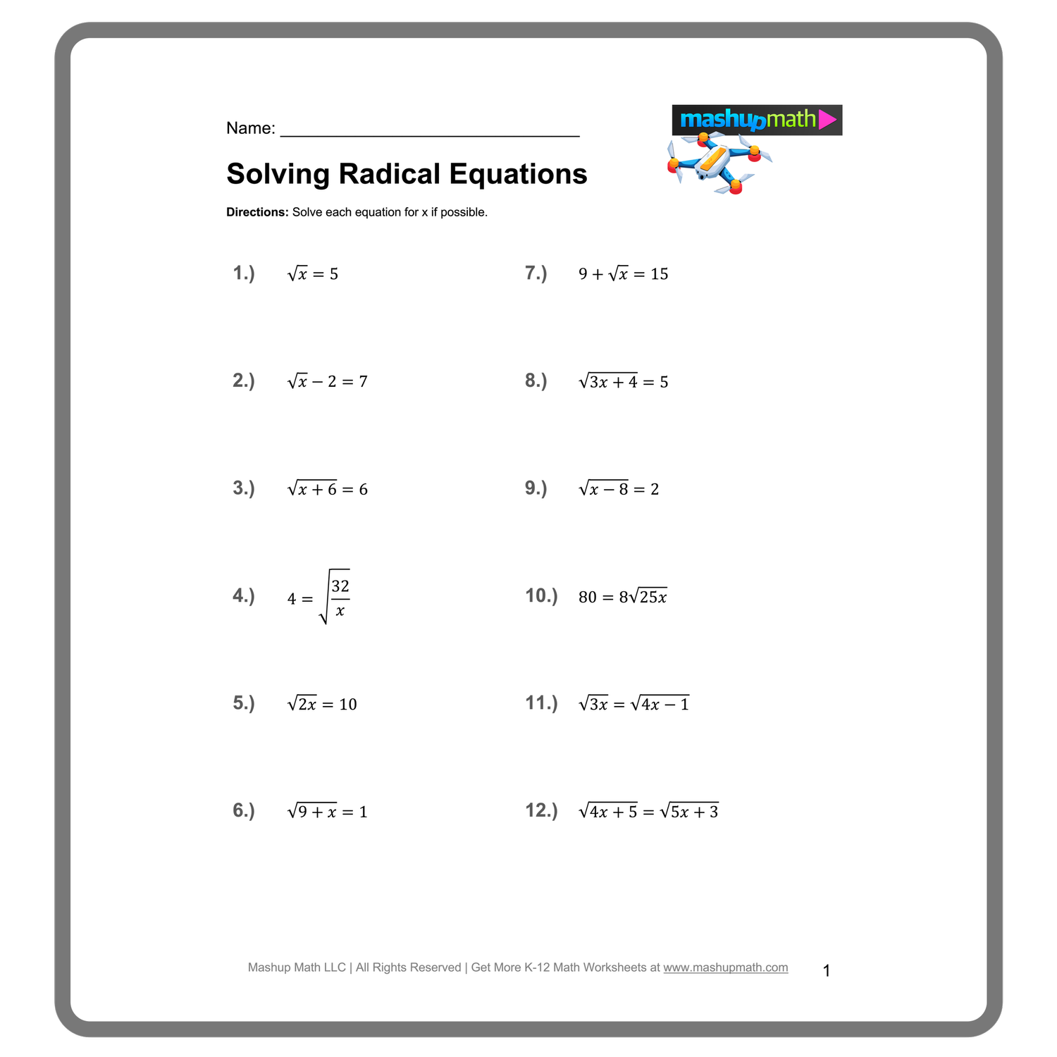 Free Pythagorean Theorem Worksheets (with Answers) — Mashup Math