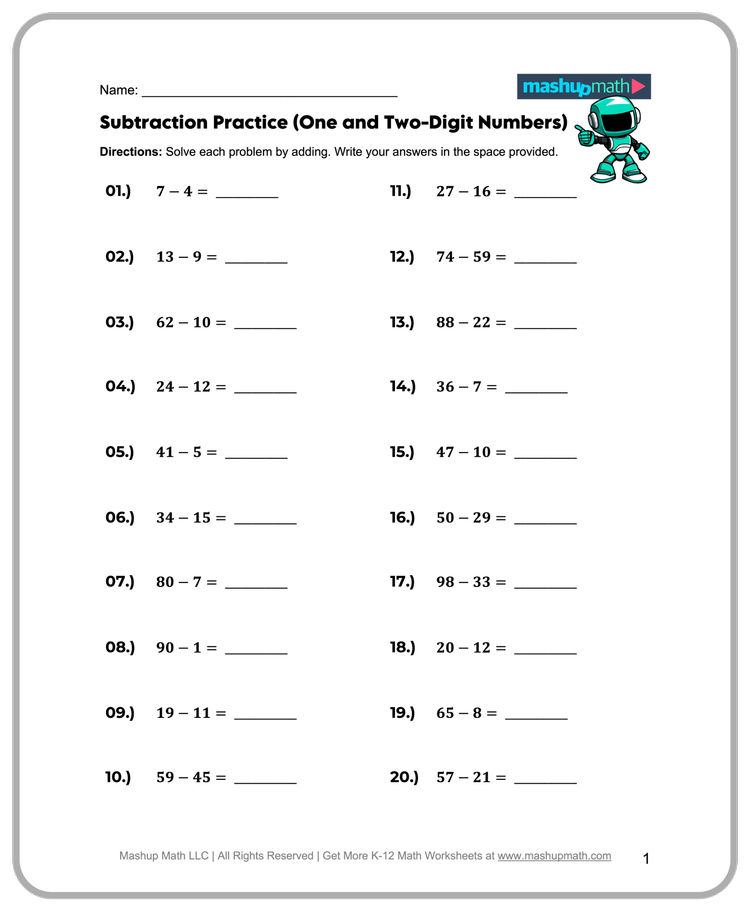 Free 3rd Grade Math Worksheets—Printable w/ Answers — Mashup Math