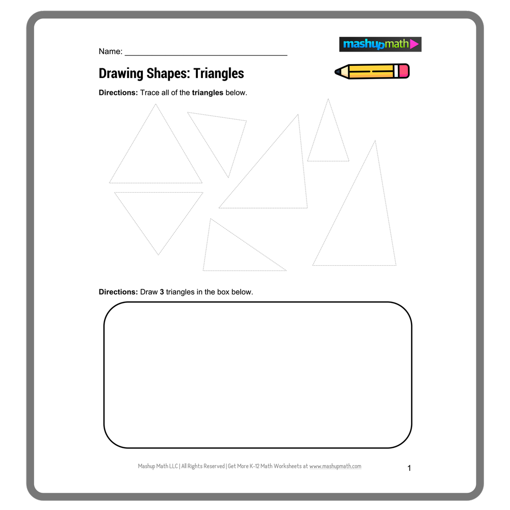 Free Shapes Worksheets—Printable — Mashup Math