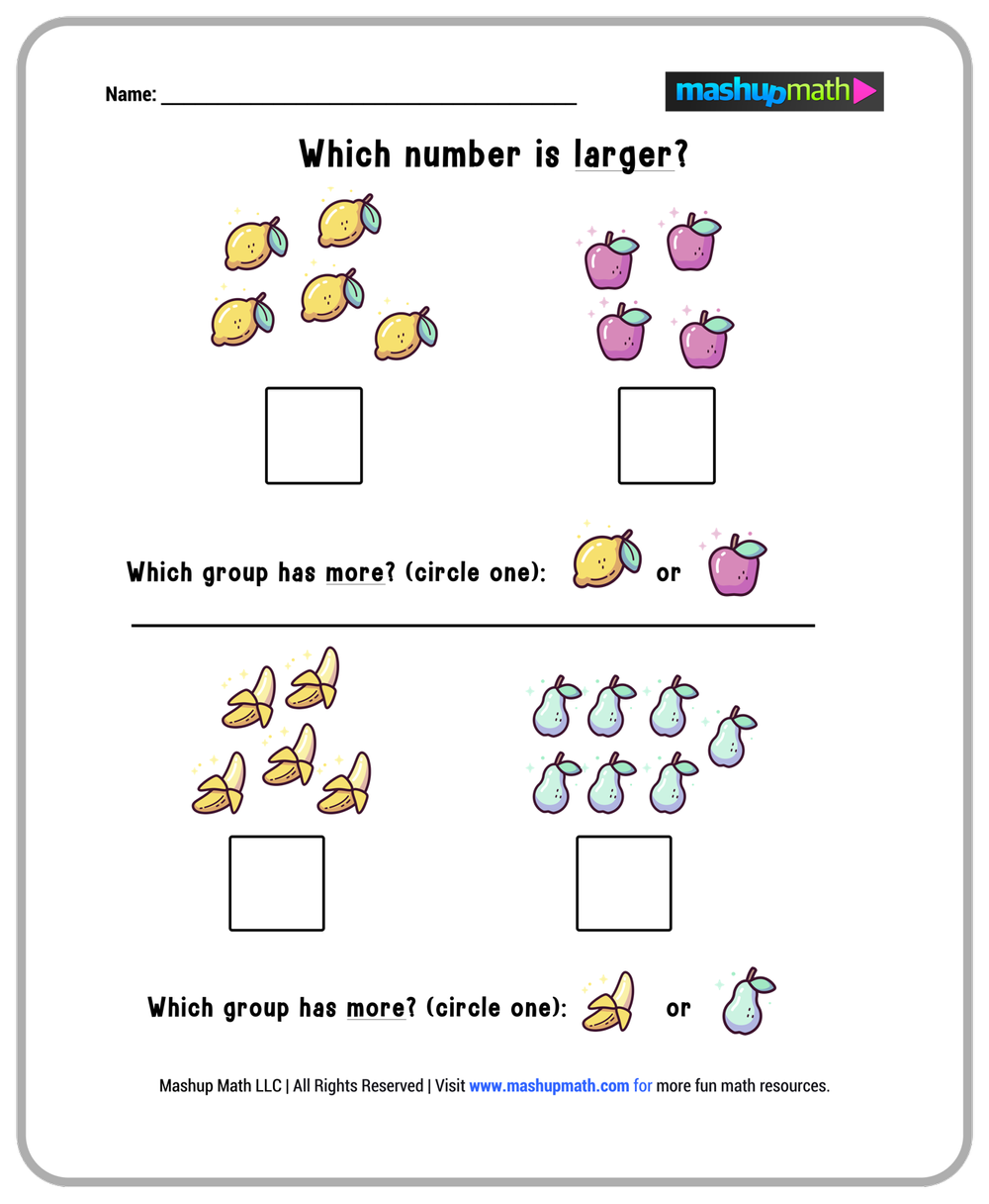 Free 1st Grade Math Worksheets—Printable w/ Answers — Mashup Math