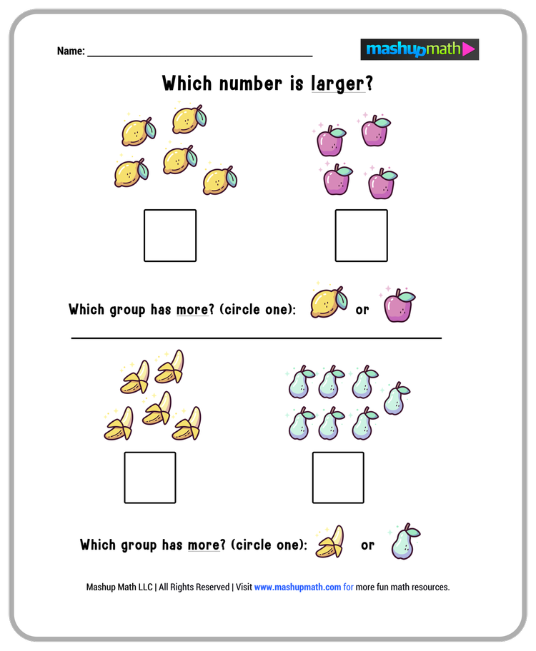 Free 1st Grade Math Worksheets—Printable w/ Answers — Mashup Math
